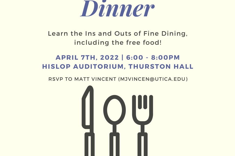 Etiquette Dinner Flyer